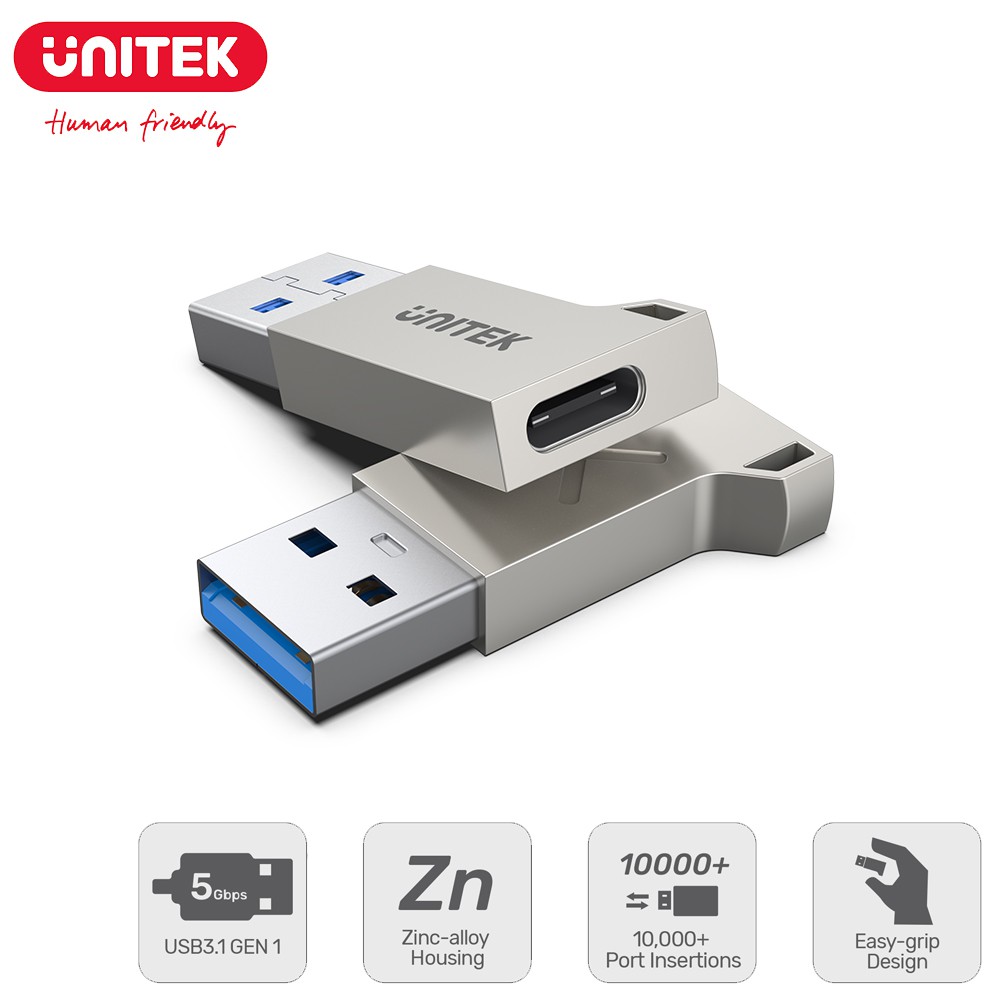 Unitek USB 3.0 to USB Type-C Female Adapter 5Gbps SuperSpeed For Data ...