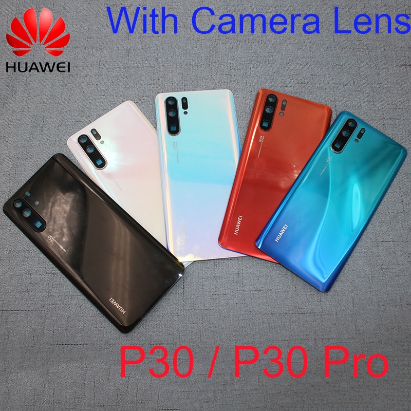 Huawei P30 Pro Back Glass CoverBattery Cover Housing Case For Huawei P30 Battery Cover+Camera ...
