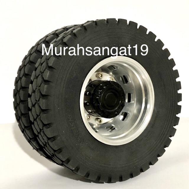 RC Truck Tyre Rim 1/14 Michelin Off Road Remote Control Tayar Rim Lorry ...