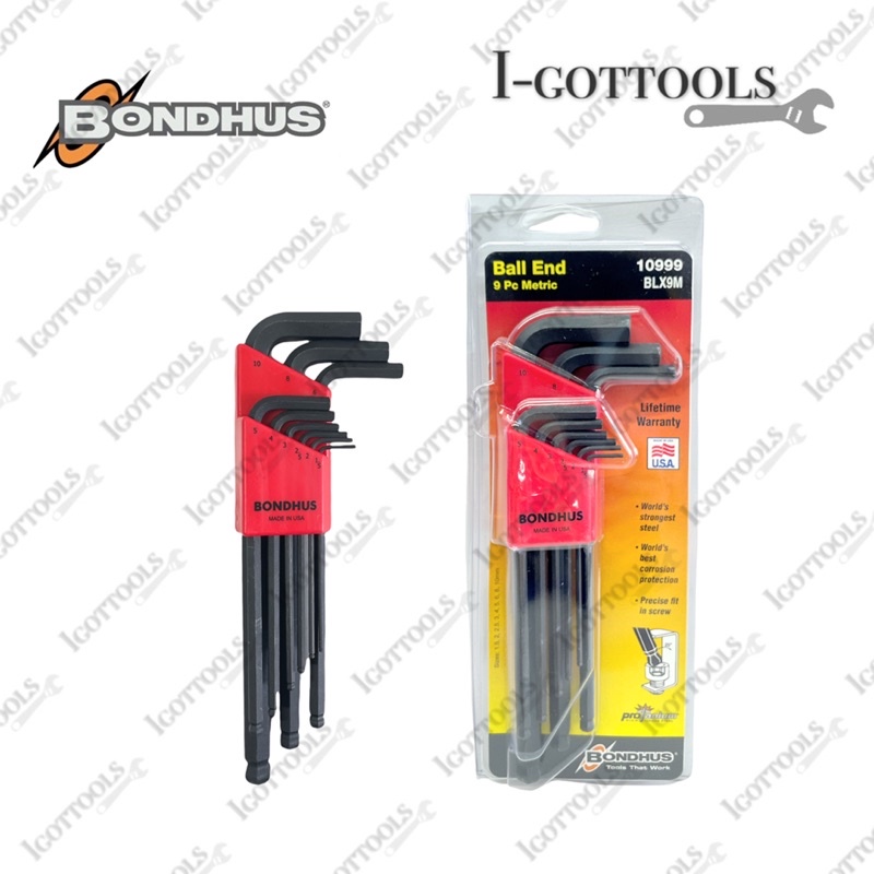 Bondhus BLX9 Metric Ballpoint Allen Key Set 9pc 10999 | Shopee Malaysia