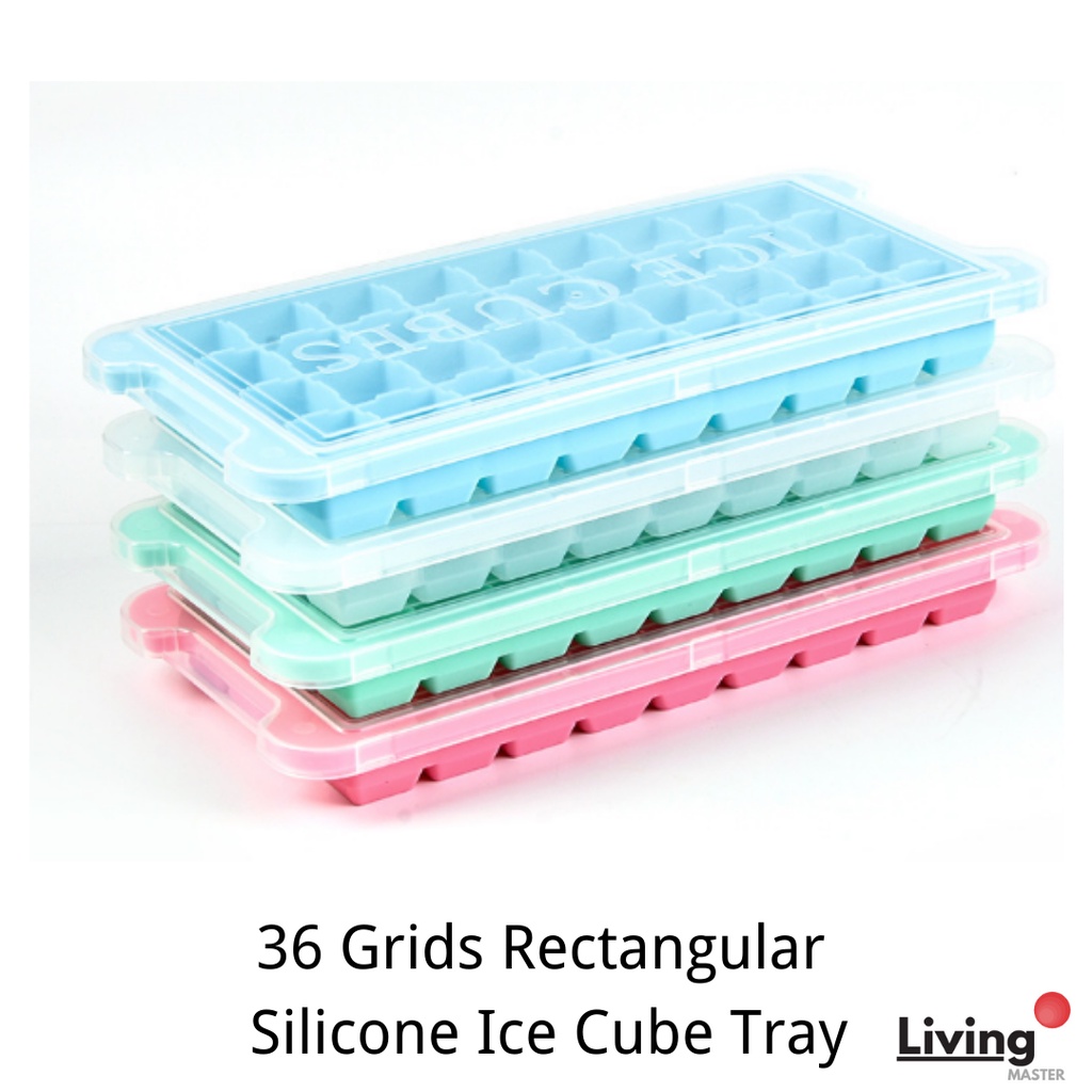 36 Grids Silicone Rectangular Ice Cube Tray Small Square Ice Silicone ...