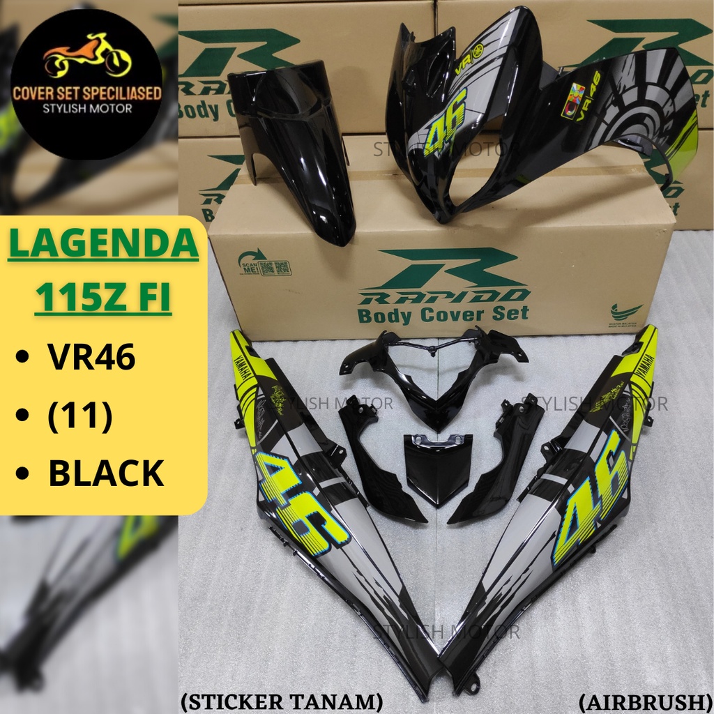 (STICKER TANAM/AIRBRUSH) RAPIDO COVER SET YAMAHA SRL115 LAGENDA-115Z FI ...