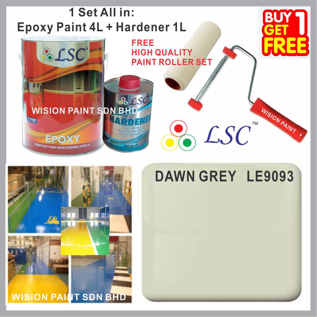 DAWN GREY LE9093 ( 5L LSC EPOXY Paint Protective Coating ) + ( Free 1 ...