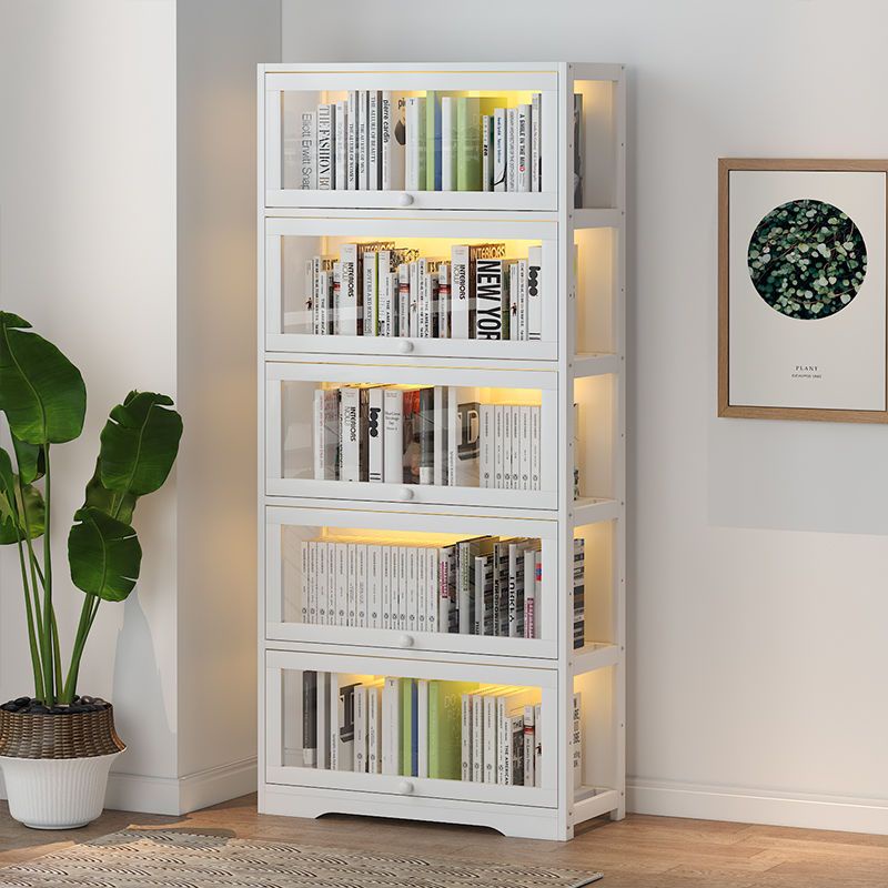 White Storage Rack Display Cabinet Modern Transparent and Dustproof ...