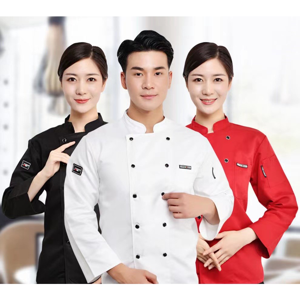 Spring /summer Chef uniform long sleeve men chef jacket kitchen work ...