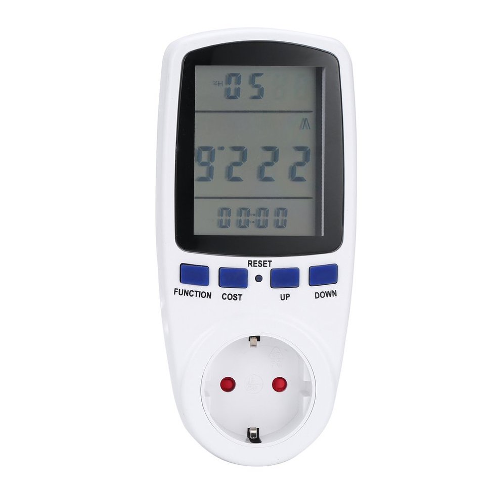 (BW)LCD Display Energy Meter Watt Volt Voltage Electricity Monitor ...