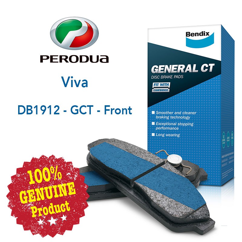 Original Bendix [DB1912GCT] Front Brake Pad - Perodua Viva | Shopee ...