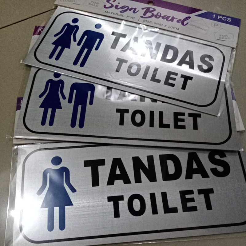 (sabah) TANDAS TOILET SIGN | Shopee Malaysia