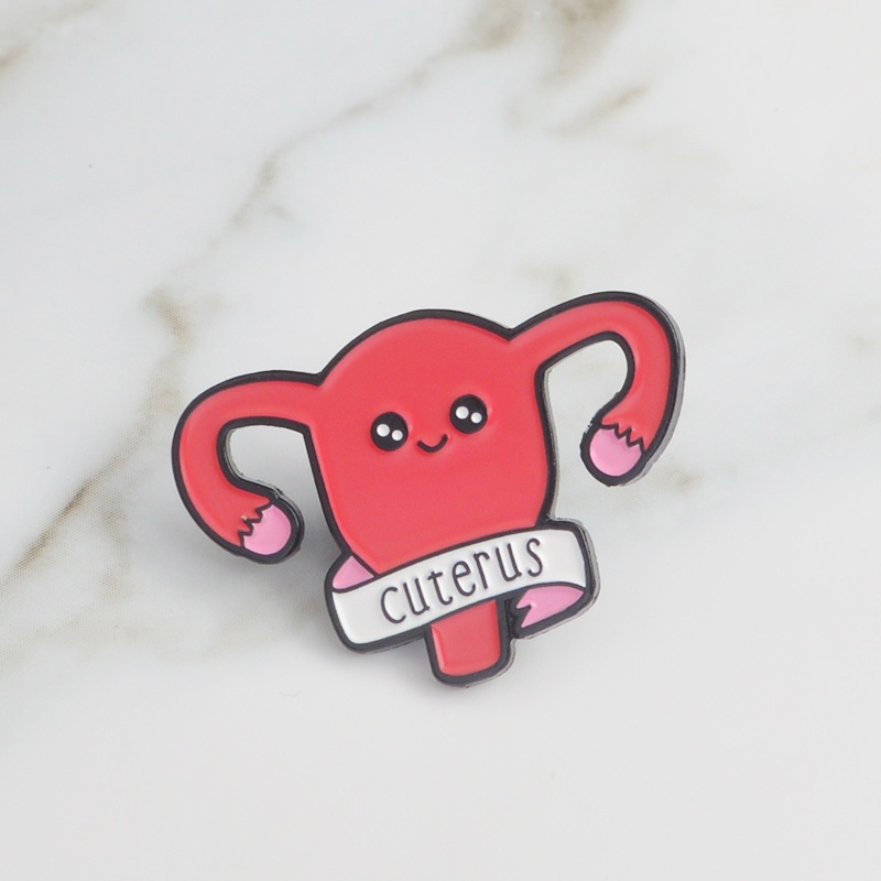 Uterus Pin Badge Feminist Badge Cuterus Enamel Pin Girl Power Women ...
