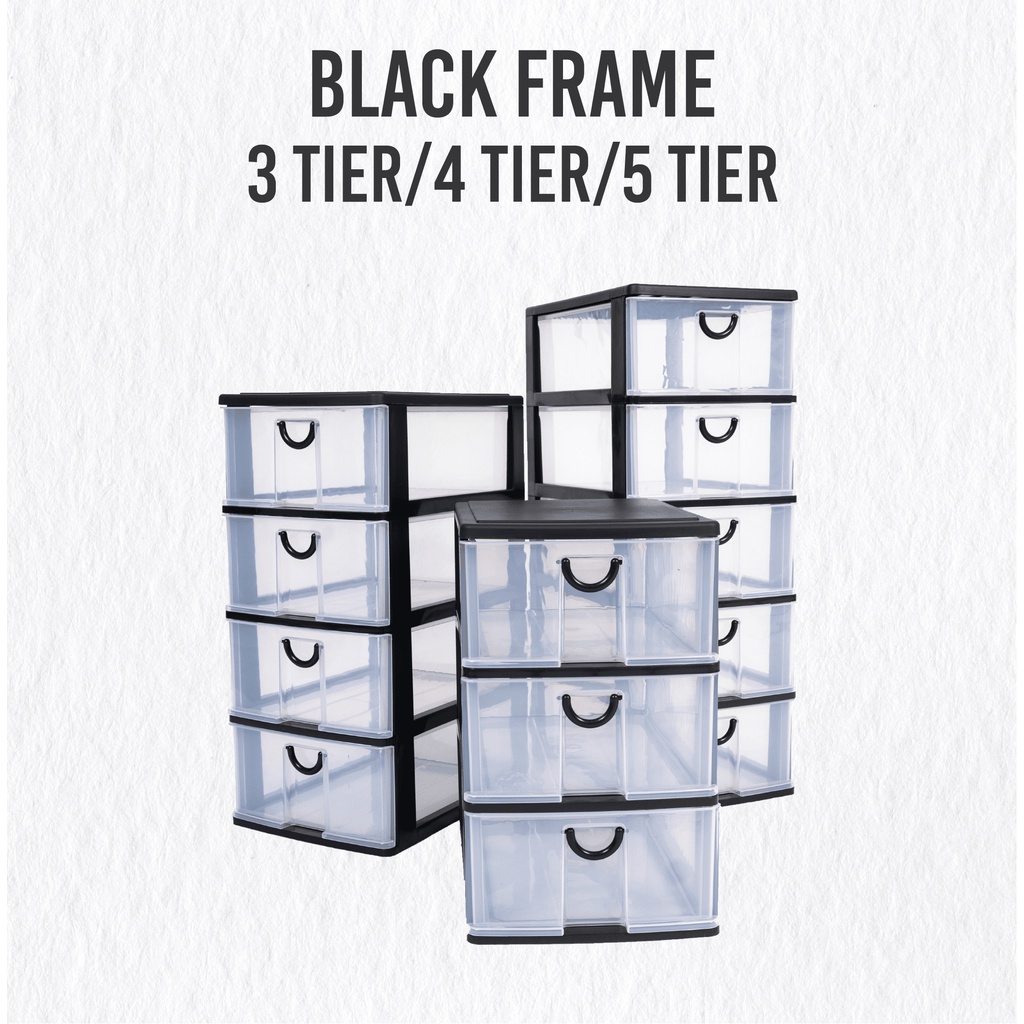Medium Size Drawer 3 Tier 4 Tier 5 Tier Drawer Storage Plastic Drawer ...