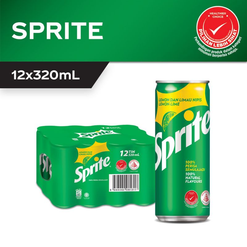 Sprite 320ml x 12can carton pack ,max 2carton per order | Shopee Malaysia