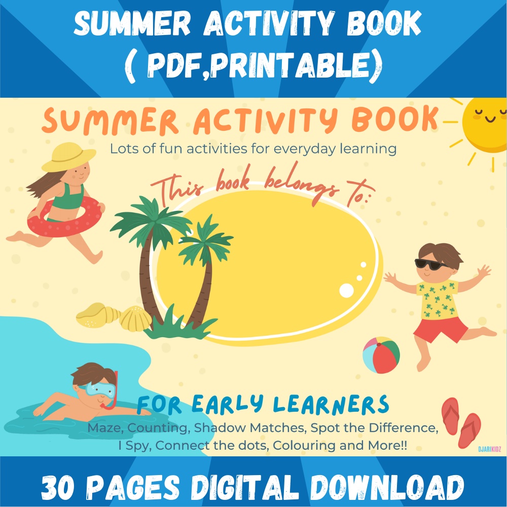 Summer Activity Book | Fun Kids Activity - Maze, Puzzle, Shadow ...