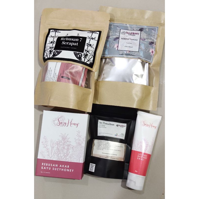 SET RAWATAN DALAMAN WANITA SUZYHONEY / BECAK / KEPUTIHAN / LONGGAR / MATI PUTIK / RAHIM LEMAH ...
