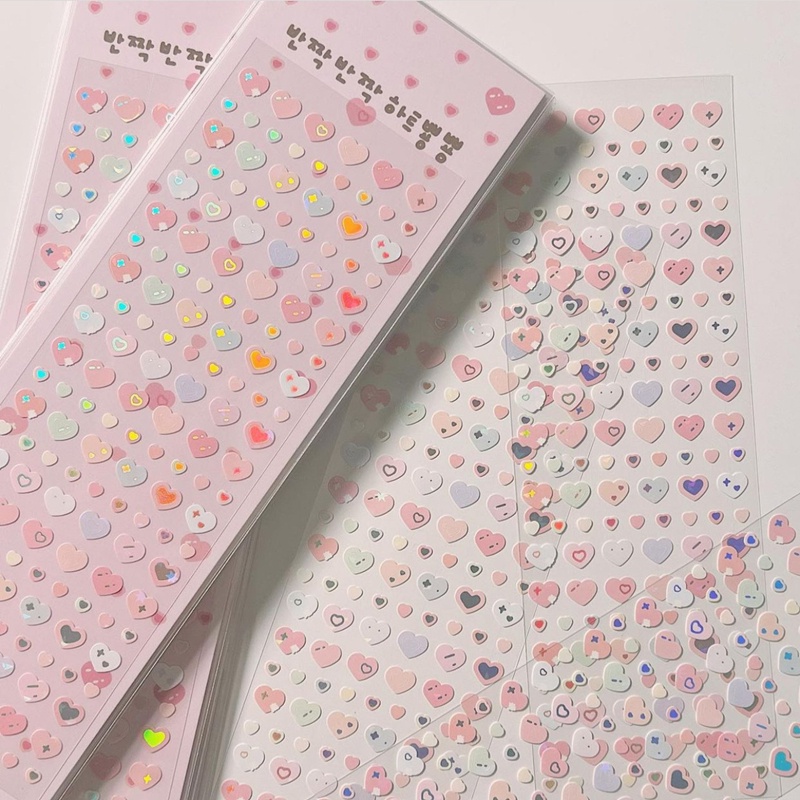 Steve Heart-shaped Bear Sticker Hot Silver Photocard Toploader ...