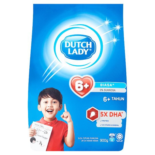 Dutch Lady 6+ Plain Formulated Milk Powder 900g | Shopee Malaysia