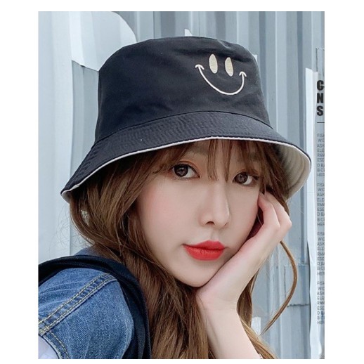BUCKET HATS SMILE 2 SIDE FISHERMANS PROTECTION CAP UNISEX | Shopee Malaysia
