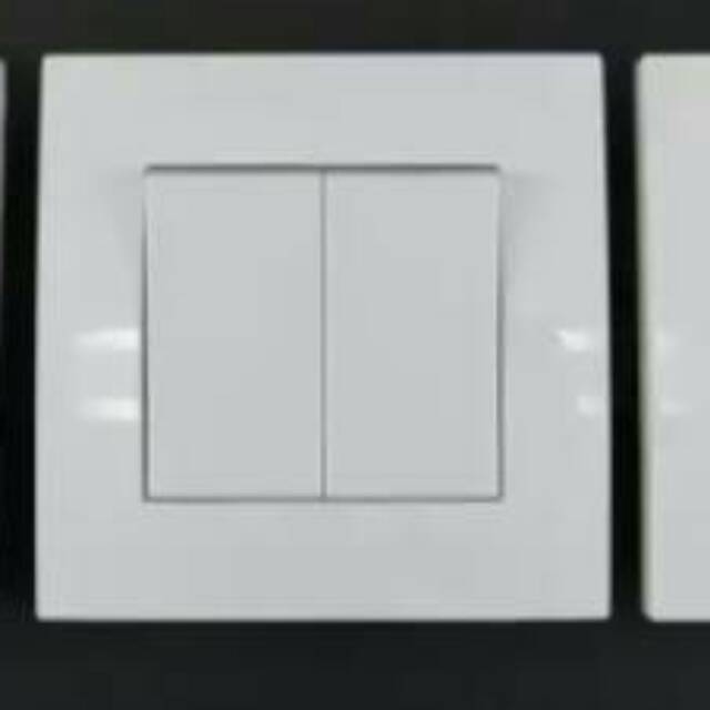 Minimalist Vivace Schneider Series switch 2 gang 1 way double switch ...