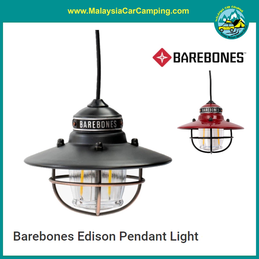Barebones Edison Pendant Light - USB Powered Outdoor Lighting LED Lantern Camping Light | Shopee ...