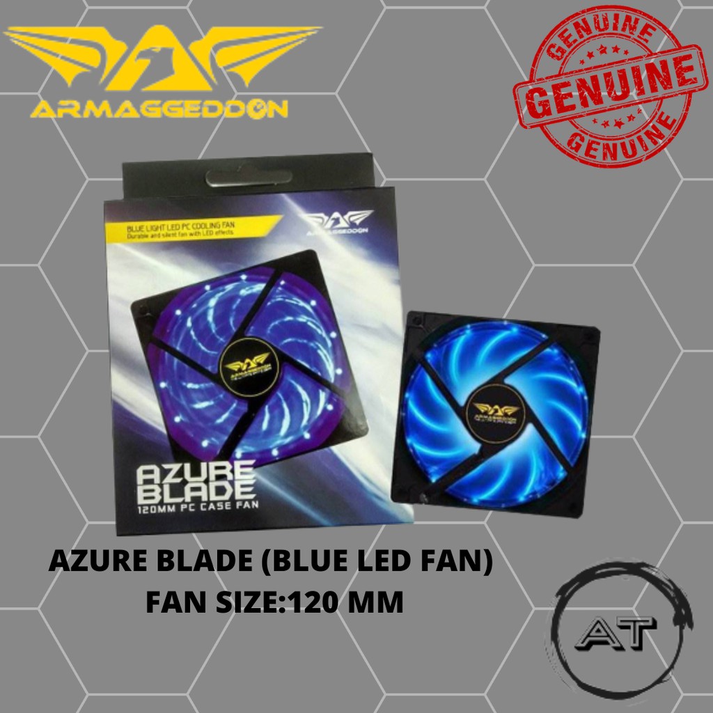 AZURE BLADE (BLUE LED FAN) 120 MM | Shopee Malaysia