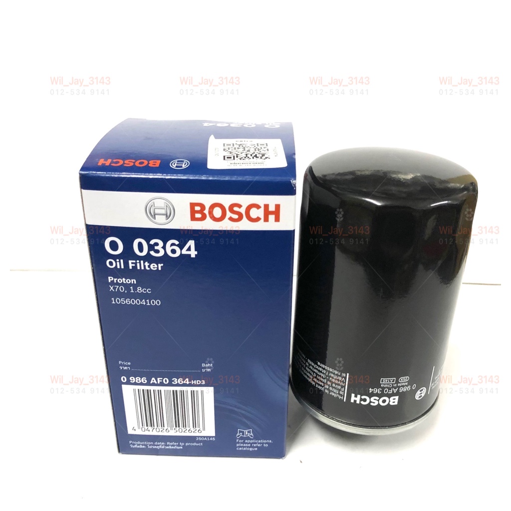 BOSCH O-0364 OIL FILTER PROTON X70,AUDI A3,A4,A5,A6,Q3,Q5,TT ...