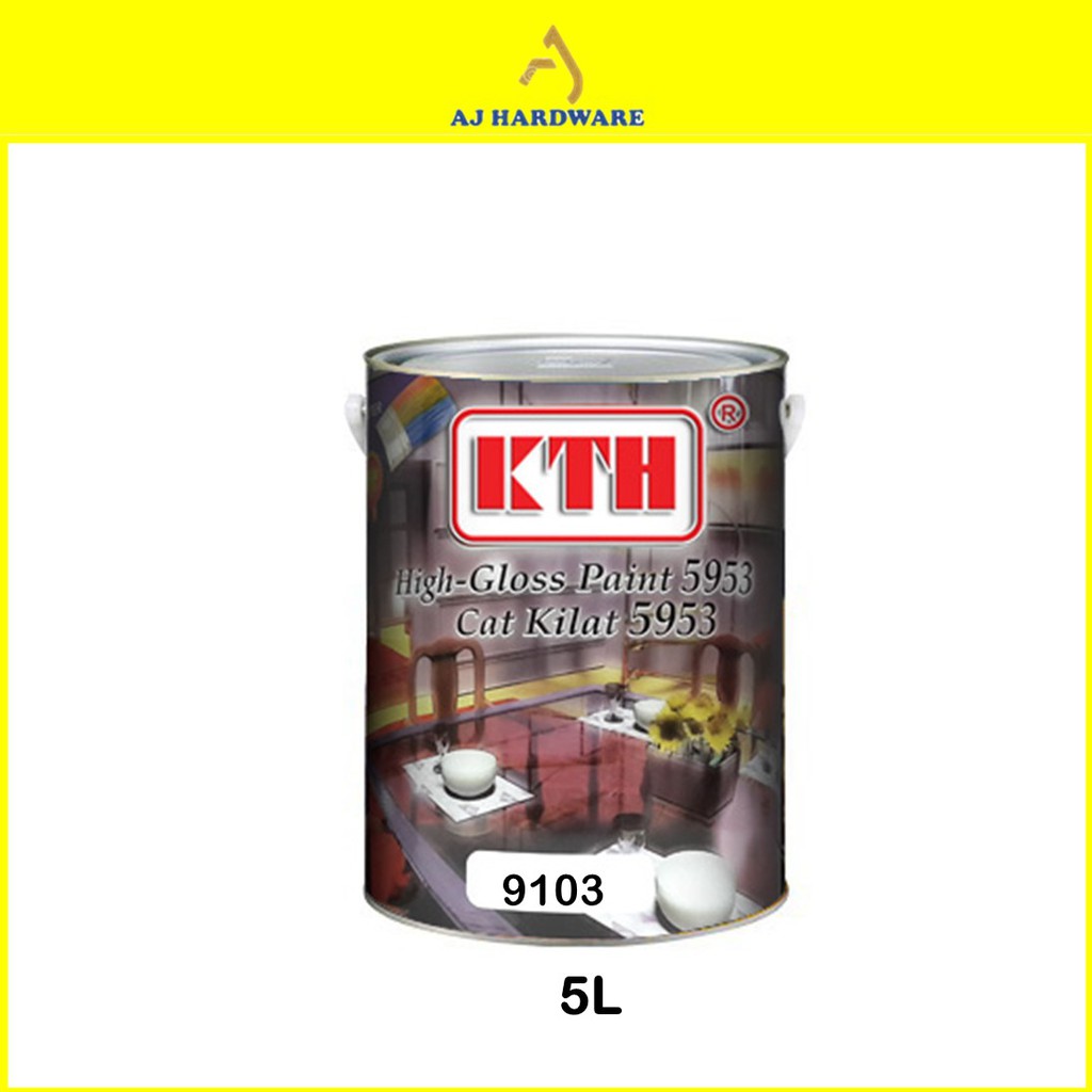 KTH High Gloss Paint For Wood And Metal (Black) 5L | Shopee Malaysia