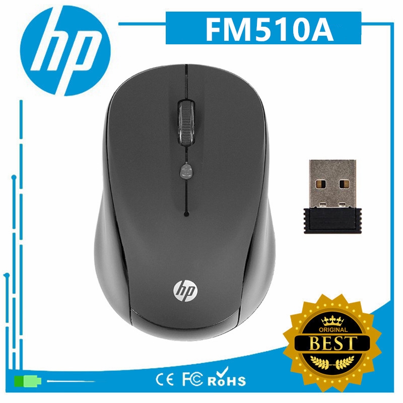 HP FM510A 2.4Ghz Wireless Optical USB Mouse 1600DPI Laptop PC Computer ...