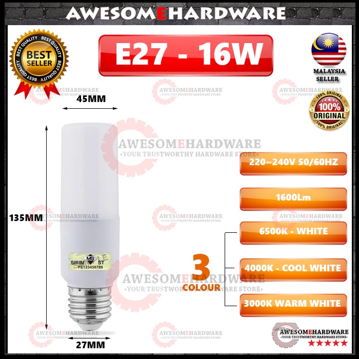 (SIRIM) PREMIUM VIVE LED STICK BULB 6W 11W 16W ENERGY SAVING LIGHT MENTOL LAMPU LED ES E27 E14 ...