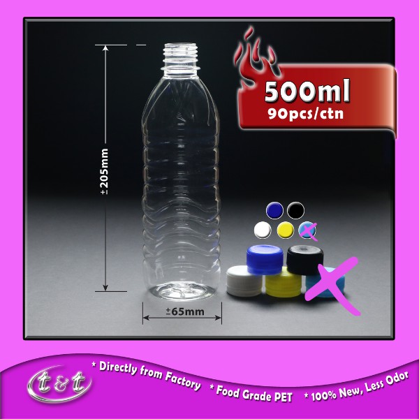 Plastic Bottle PET Botol Plastik Kosong 空瓶子 250ml/350ml/500ml/600ml ...