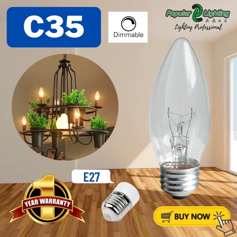 LED Edison Filament Bulb 4W 6W 40W Vintage LED Candle Bulb E14 E27 ...