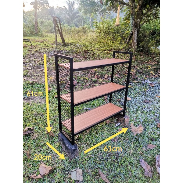 3 TIER RACK WALL SHELVES MORDERN INDUSTRIAL | Shopee Malaysia