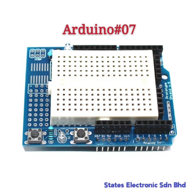 Arduino#07 UNO-PSV5 UNO R3 Protoshield with Mini Breadboard | Shopee Malaysia