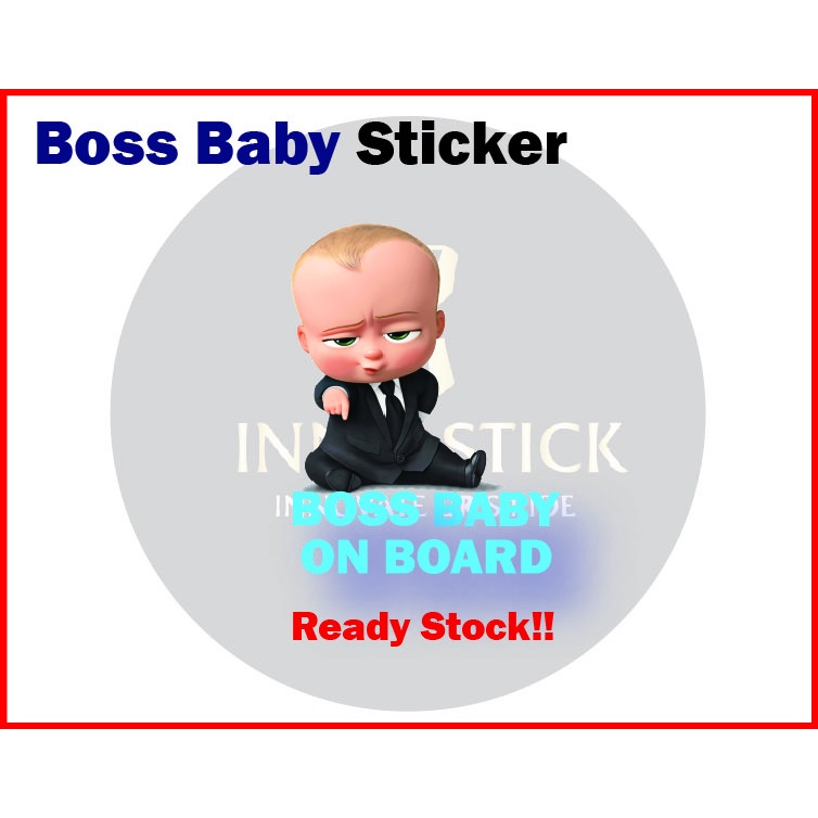 Baby On Board Car Sticker Boss Baby Sticker Waterproof | Shopee Malaysia