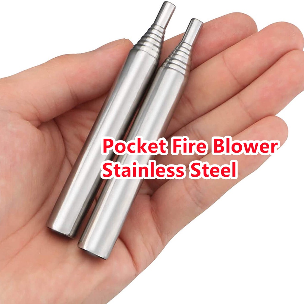Camping Gear Pocket Stainless Steel Collapsible Blower Pipe for ...