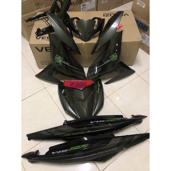 Body coverset Y15 Y15ZR V2 hijau 2022 2023 model terbaru cover velozi ...