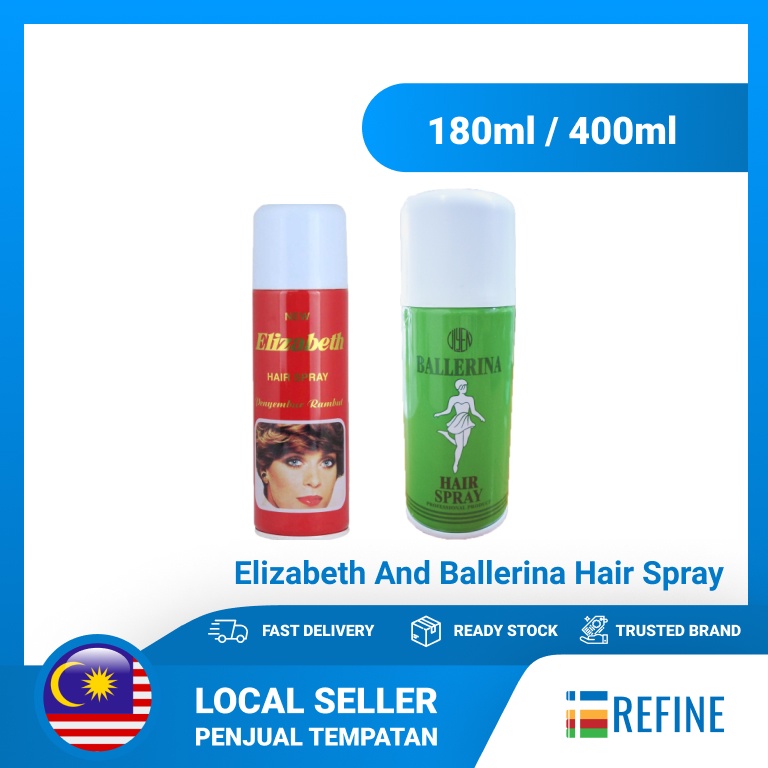 Elizabeth and Ballerina Hair spray 180ml/400ml | Shopee Malaysia