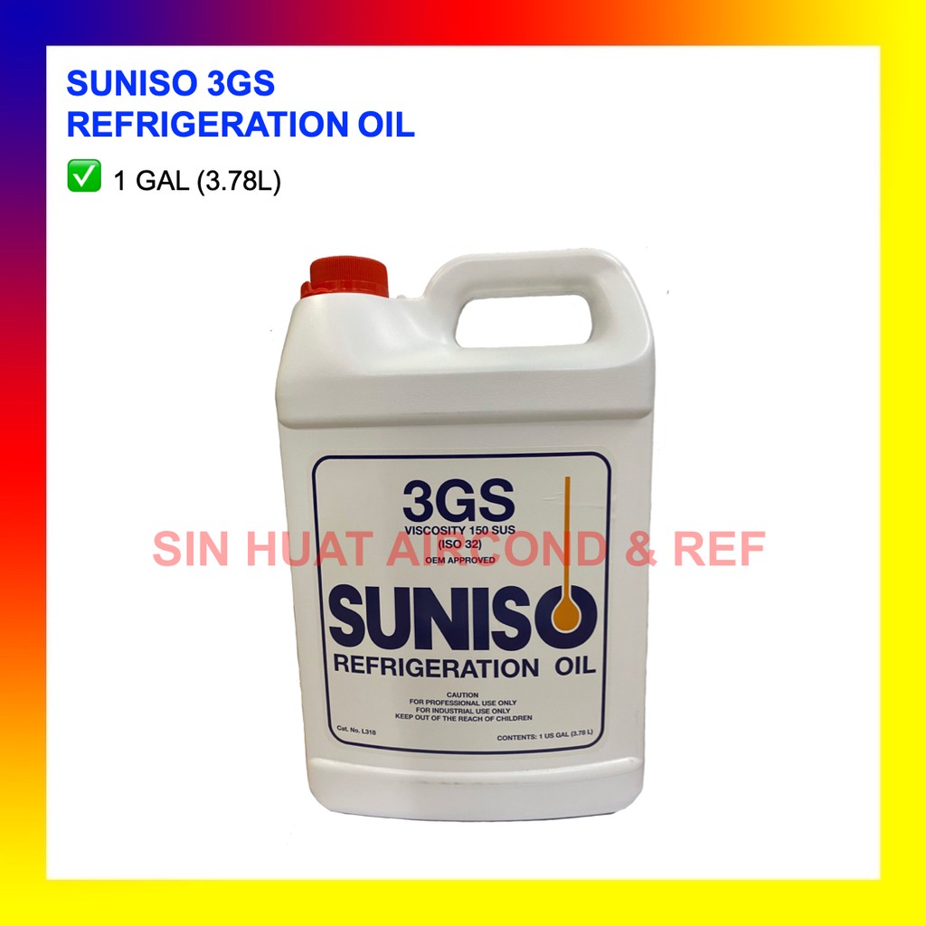 (1 Gallon) COMPRESSOR OIL SUNISO 3GS (3.78 litre) / R22 COMPRESSOR OIL ...