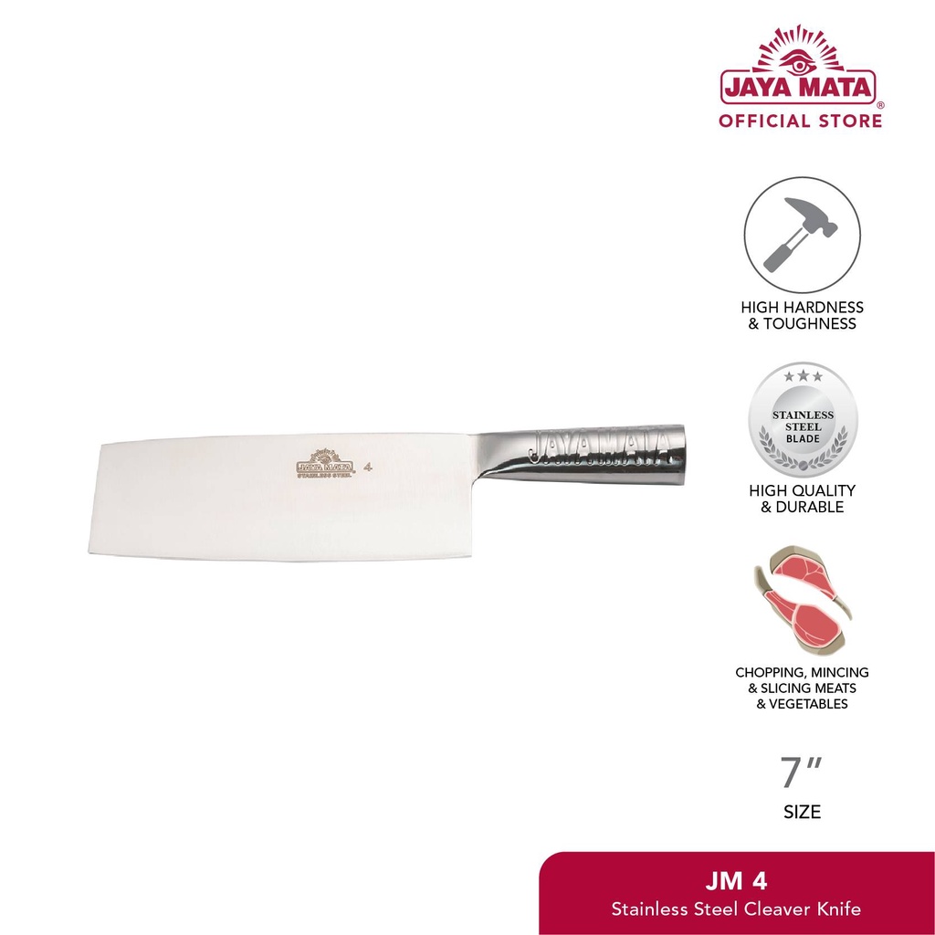 Jaya Mata Stainless Steel Cleaver Knife JM4 7" | Shopee Malaysia