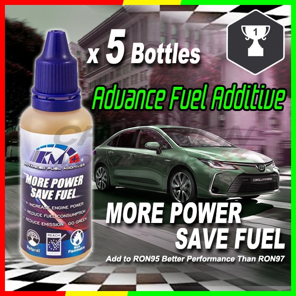 Km+ Advanced Fuel Saver / Additives Petrol & Diesel 38ml x 5 bottles ...