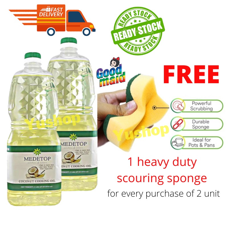 MEDETOP COCONUT COOKING OIL 2LITER {Expiry Date11/2025} (New Stock ...
