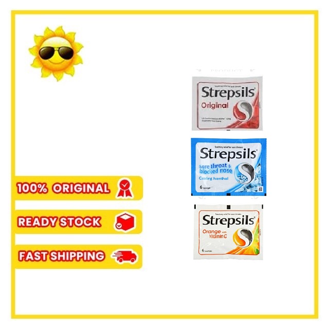 STREPSILS 6'S ORANGE/ORIGINAL/SORE THROAT BLOCKED NOSE | Shopee Malaysia