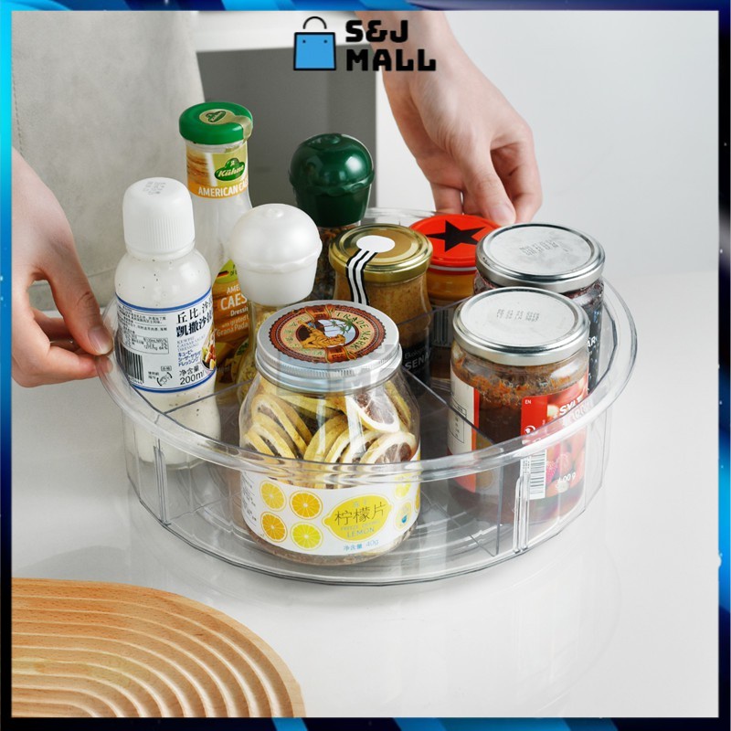 Plastic Spinning Food Storage Turntable for Cabinets Pantry ...