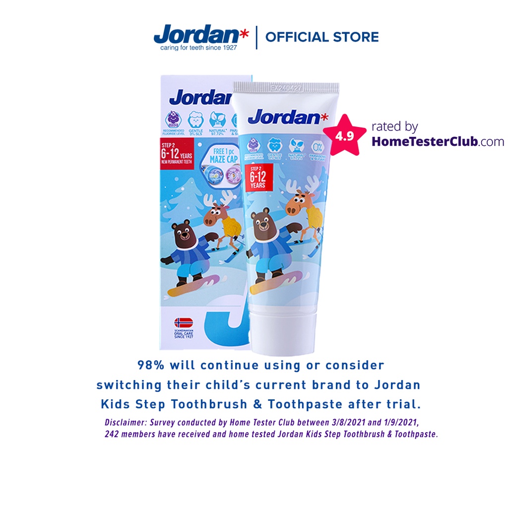 Jordan Kids Toothpaste Step 2 (75g) | Shopee Malaysia