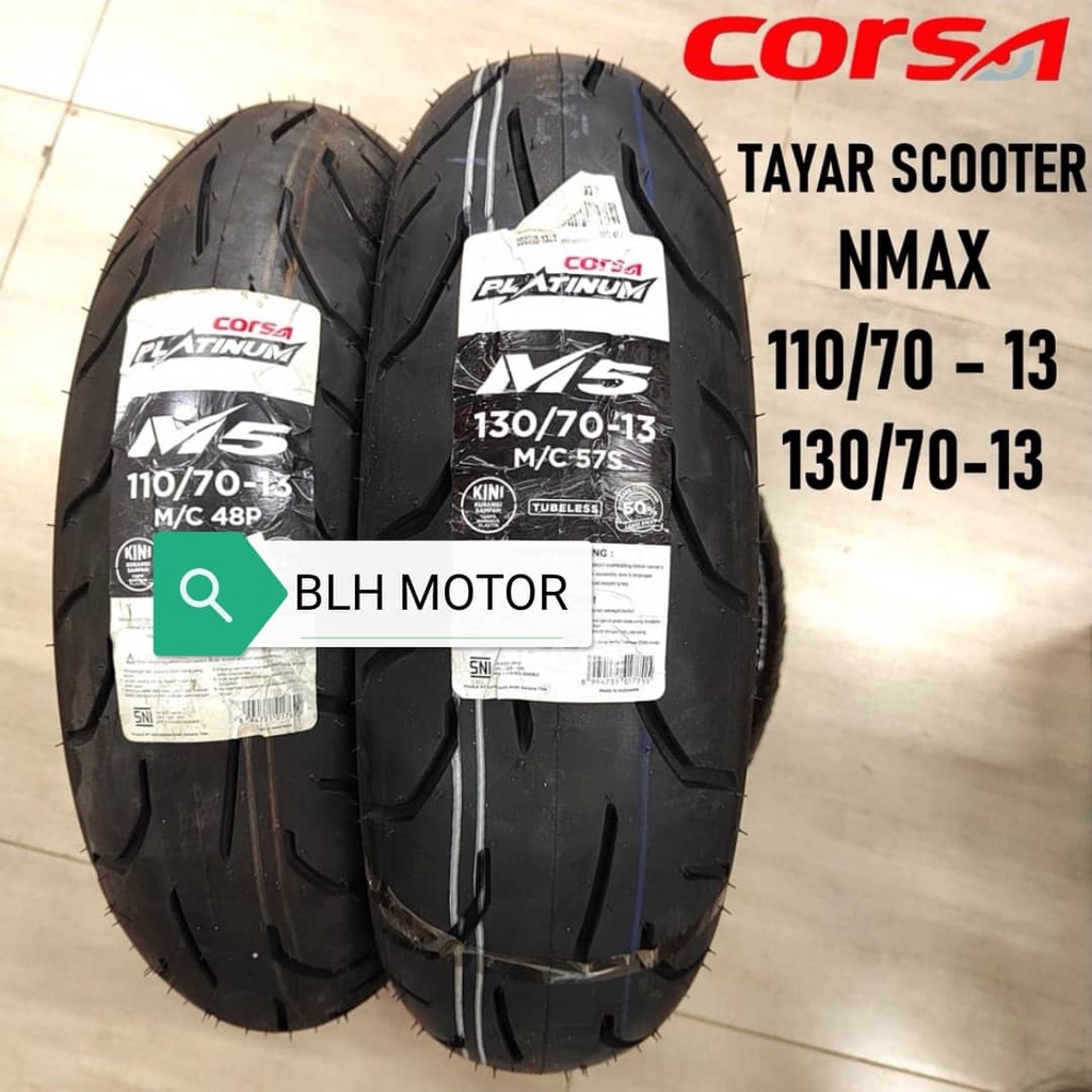 2026} CORSA PLATINIUM M5 FOR NMAX 155 V1 / NMAX V2 TUBELESS 110/70-13 ...