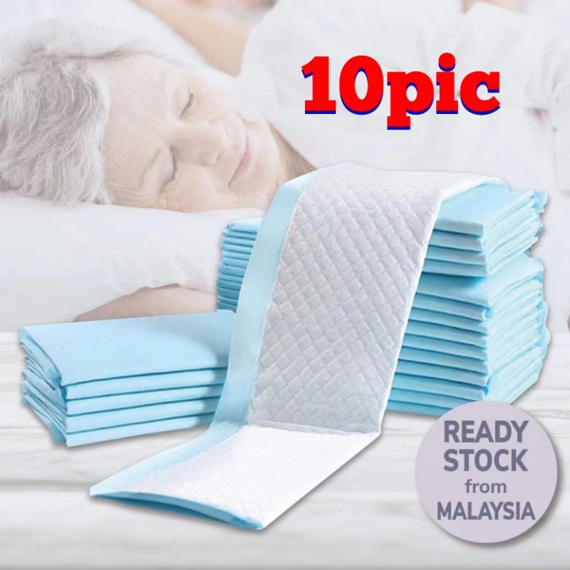 10pcs Disposable Underpad 60x90cm Incontinence Pads, Super Absorbent ...