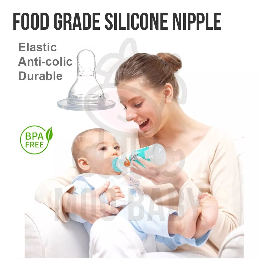 Moo Baby Bottle Slim Neck Baby Milk Bottle Feeding Newborn Botol Susu ...