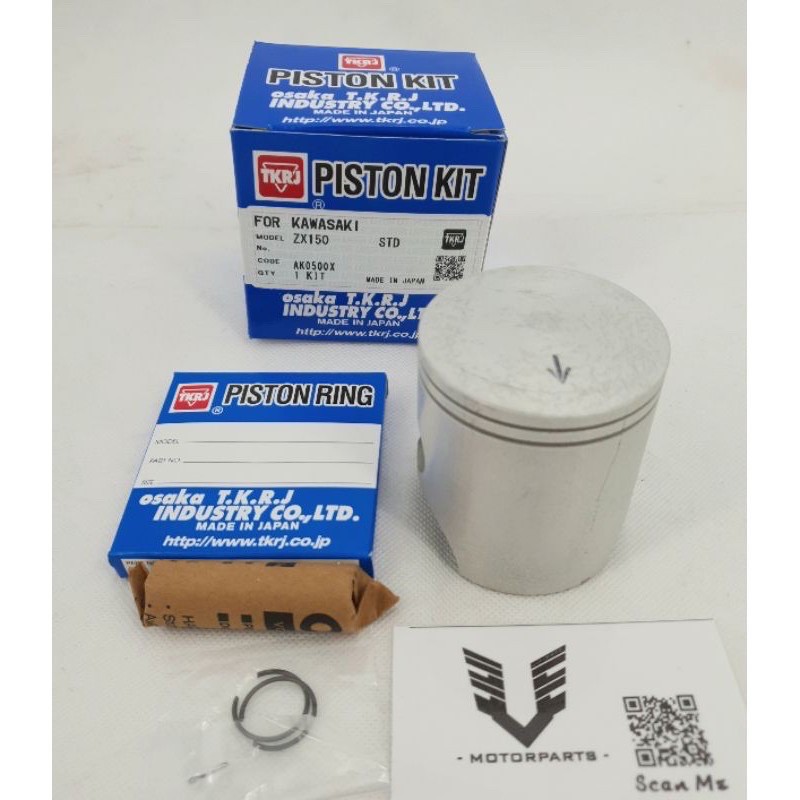 Kawasaki ZX150 (TKRJ) Piston Kit Std Size Made In Japan Standard Size ...