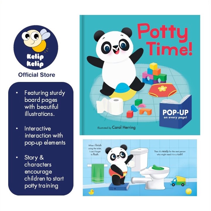 Potty Time Pop Up Story Book For Kids to Start Potty Training | Shopee ...