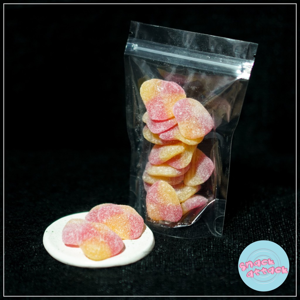 Haribo Peaches Gummy Candy - 100g [REPACK] [Resealable Zip Lock Bag ...