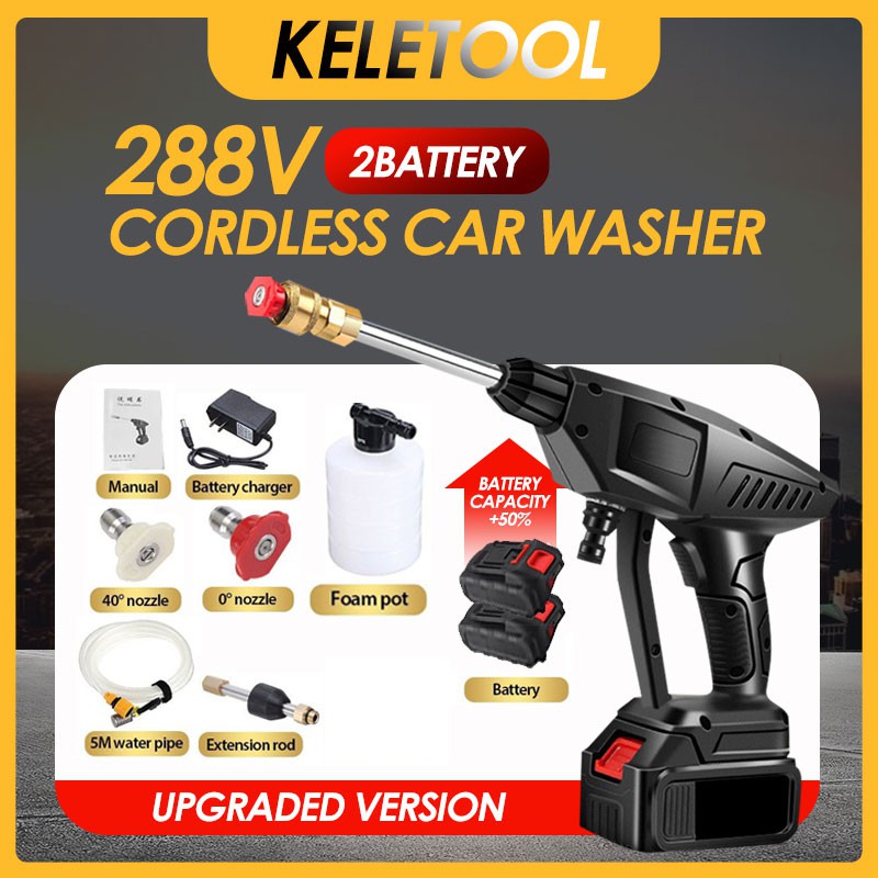 KELETOOL 2battery 288v Wireless cordless water jet High Pressure Car ...