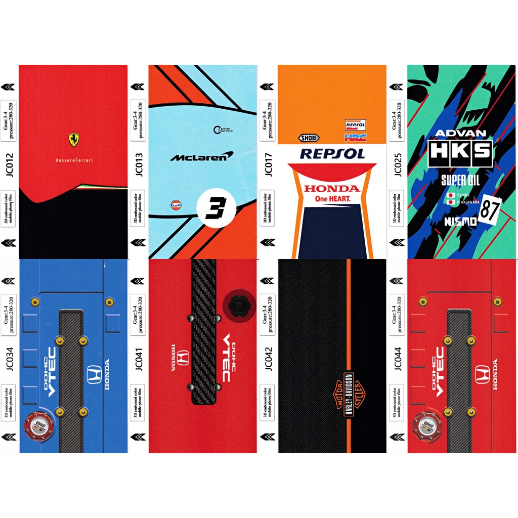 Mobile Phone Cartoon Car Logo Back Sticker Back Protector Back Film ...